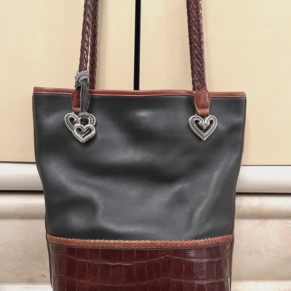 Brighton | Bags | Vintage Brighton Leather Bag Blackbrown | Poshmark